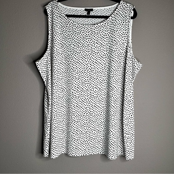 Talbots | Tops | Talbots Black And White Sleeveless Tank Top Sz 3x ...